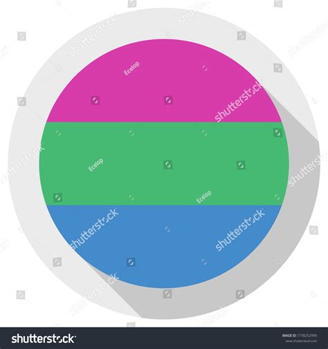 Poly Sexual Pride Flag Round Shape Stock Vector Royalty Free 1778252999 Shutterstock