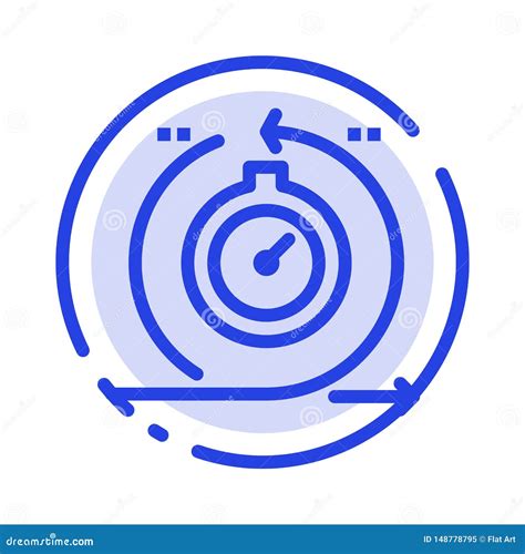 Agile Cycle Development Fast Iteration Blue Dotted Line Line Icon