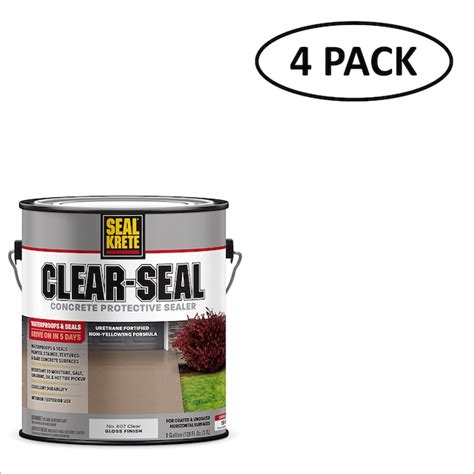 Rust Oleum Seal Krete Clear High Gloss Oil Based Interior Exterior Acrylic 1 Gallon 607001sos