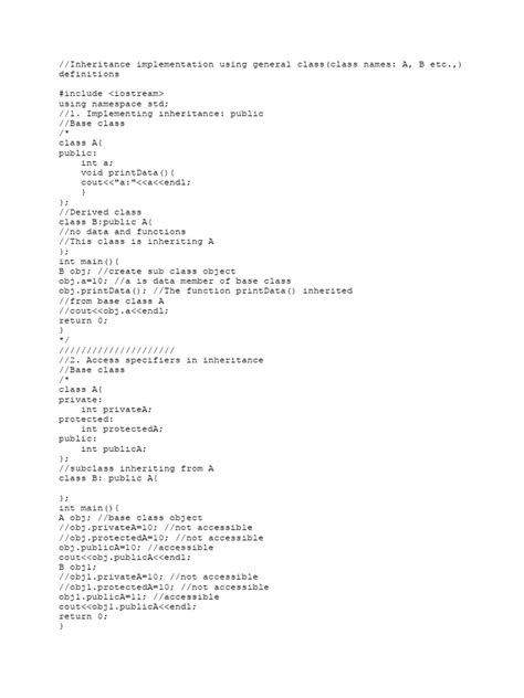 practice inheritance download free pdf inheritance object oriented programming computing