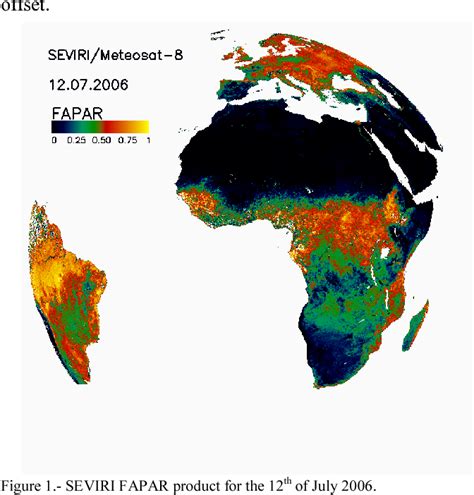 Figure 1 From Prototyping Algorithm For Retrieving Fapar Using Msg Data In The Context Of The