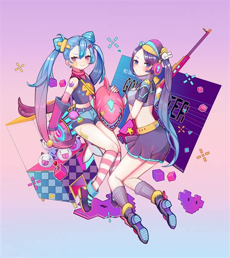 Jinx And Caitlyn League Of Legends Drawn By Meowlian Danbooru