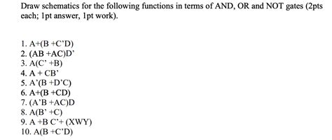 Solved Problem 1 Turn The Following Circuits Into Boolean