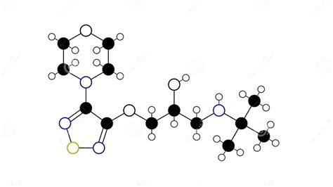 Timolol Molecule Structural Chemical Formula Ball And Stick Model Isolated Image Non