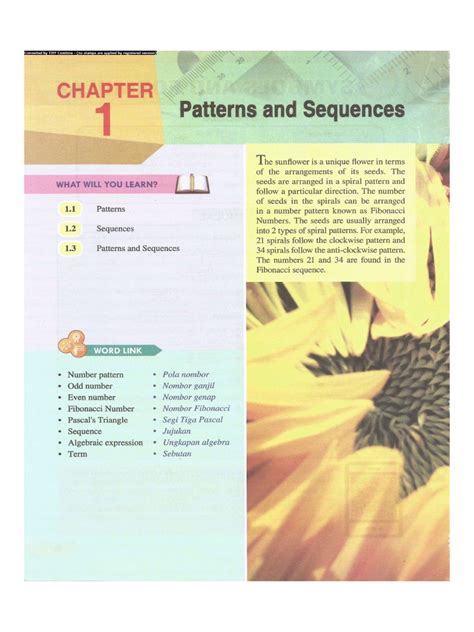 Mathematics Form 2 Chapter 1 Patterns And Sequences Pdf