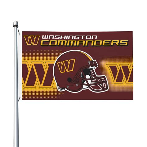 Commanders Flag 3x5ft Outdoor Double Sided Heavy Duty Polyester Flags Long Lasting Indoor Yard