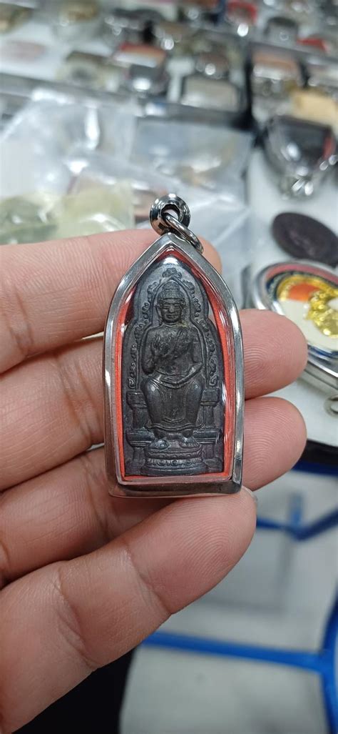 พระหลวงปู่เพิ่ม วัดกลางบางแก้ว พิมพ์ทวารวดี ปี2518เนื้อชินตะ กั่ว Ennxo