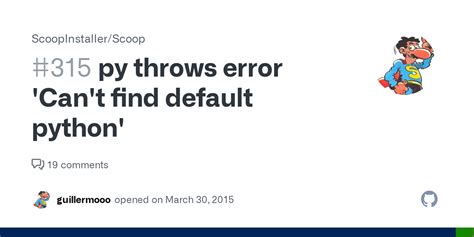 Py Throws Error Cant Find Default Python · Issue 315