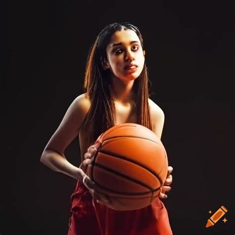 Athletic Latina Girl Playing Basketball In Team Jersey Number 21 On Craiyon