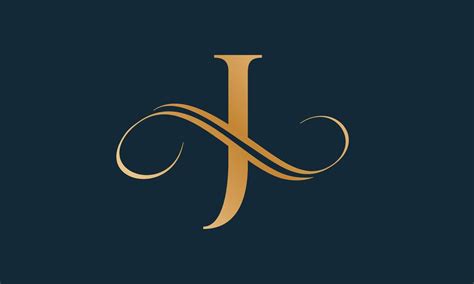 Luxury Letter J Logo Template In Gold Color Modern Trendy Initial