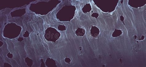 array with dynamic particles 3d futuristic technology style abstract