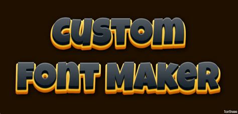 Custom Font Maker Efeito De Texto E Desenho De Logotipo Fonte