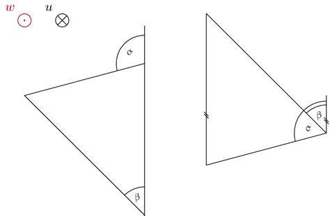 calculations how can i draw tikz arrows on a calculated triangle