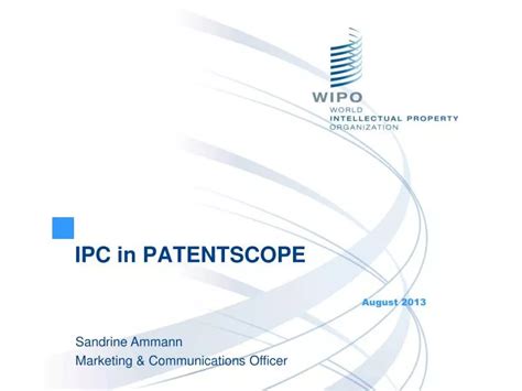 PPT IPC In PATENTSCOPE PowerPoint Presentation Free Download ID 2056092