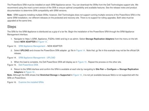 Installing The Powerstore Sra Dell Powerstore Vmware Live Site Recovery Best Practices Dell