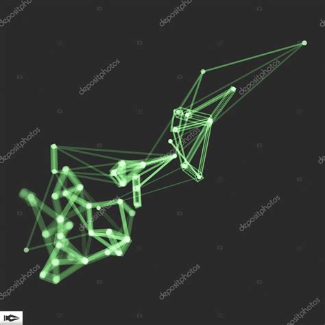 3d Connection Structure Futuristic Technology Style Vector Illustration For Science Chemistry