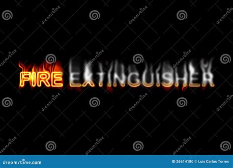 Fire Extinguisher Text Serie Stock Illustration Illustration Of Effect English 26614180