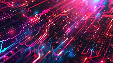 Luminous Circuitry A Symphony Of Data Flow In Technology Premium Ai