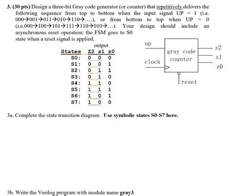 Solved Text Help Using Verilog And Design 3 30 Pts Design A Three