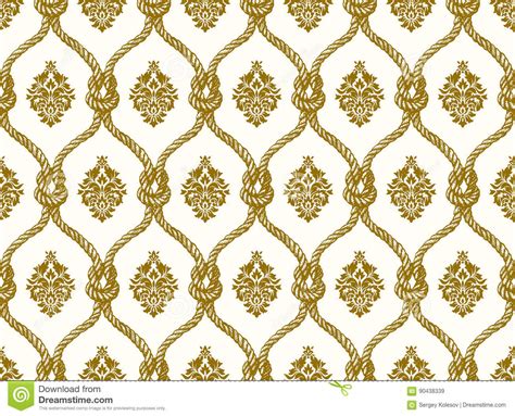 Rope Seamless Tied Fishnet Pattern Vector Illustration Cartoondealer