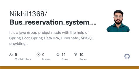 Github Nikhil1368busreservationsystemportal It Is A Java Group Project Made With The Help
