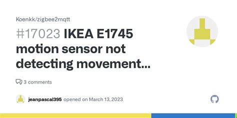 ikea e1745 motion sensor not detecting movement after occupancy timeout