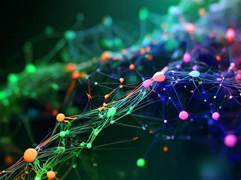Light Colors Neural Networks Connections Numbers Codes Green Background Image Premium Ai