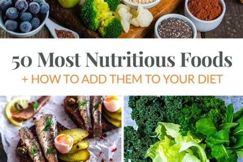Top 50 Nutrient Dense Foods