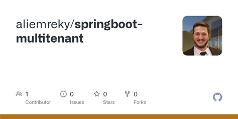 GitHub Aliemreky Springboot Multitenant