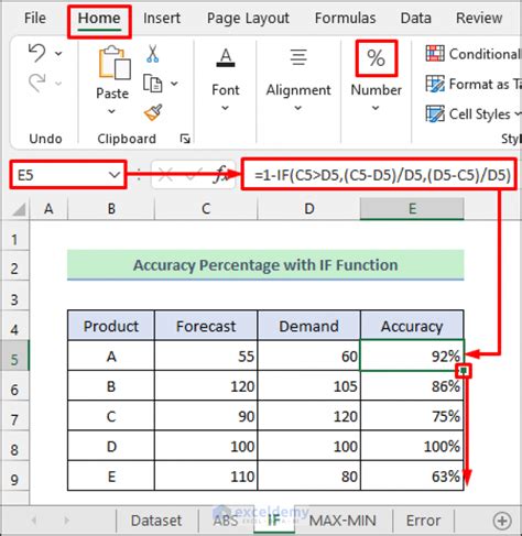How To Calculate Accuracy Percentage In Excel 3 Methods Exceldemy