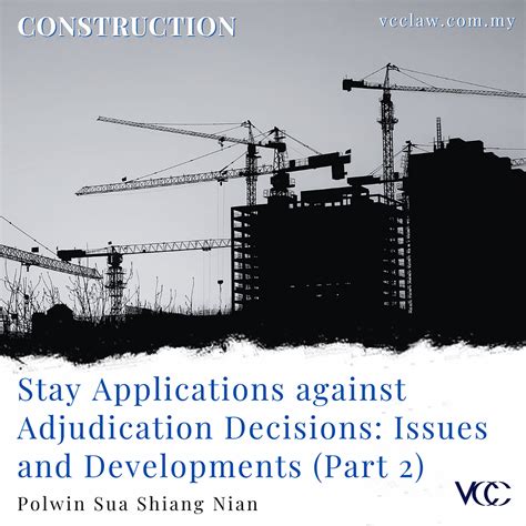 Stay Applications Against Adjudication Decisions Issues And