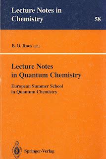 Pdf Lecture Notes In Quantum Chemistry European Summer School In Quantum Chemistry Meradesh In