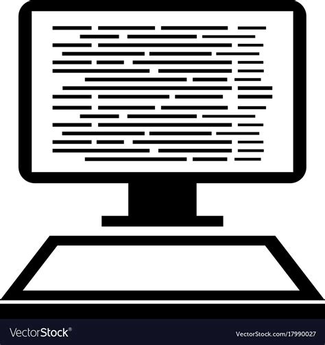 Programming And Coding Concept Code On Screen Vector Image