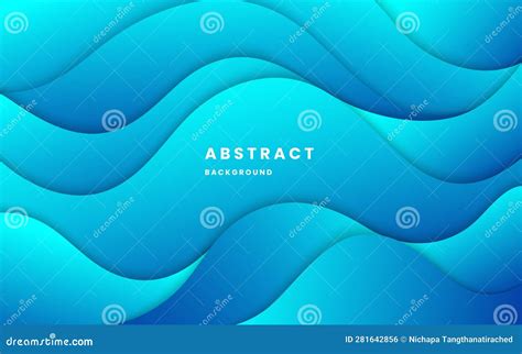 Blue Gradient Background Dynamic Wavy Light And Shadow Liquid Dynamic Shapes Abstract