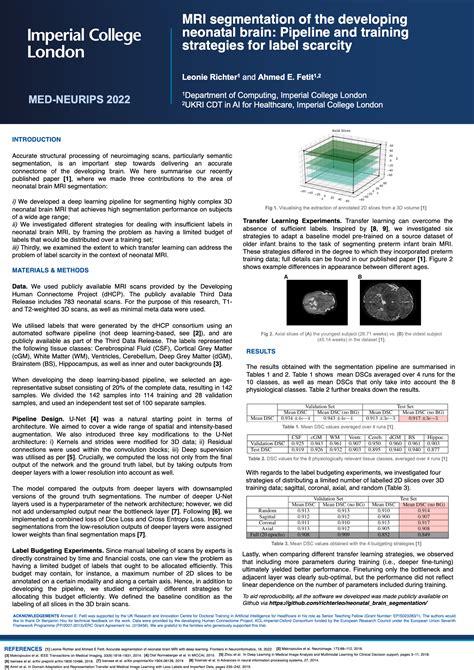 Neurips Mri Segmentation Of The Developing Neonatal Brain Pipeline And Training Strategies For