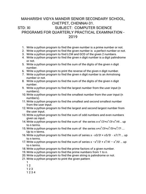 Computer Class 11 Programs Pdf