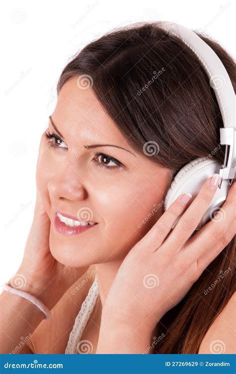 Beautiful Girl With Headphones Stock Image Image Of Emotions Passion