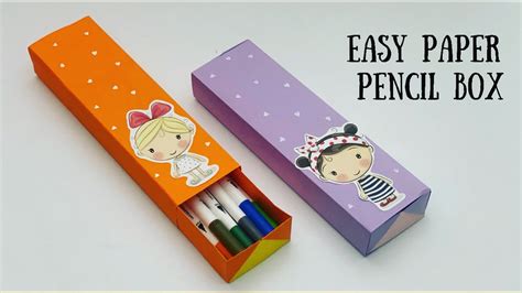 Diy Pencil Case How To Make Pencil Box With Paper Origami Pencil