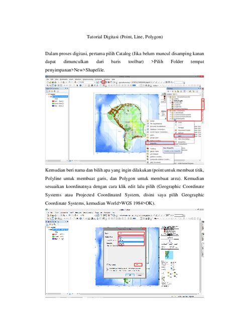 Doc Tutorial Digitasi Point Line Polygon Dalam Arcgis