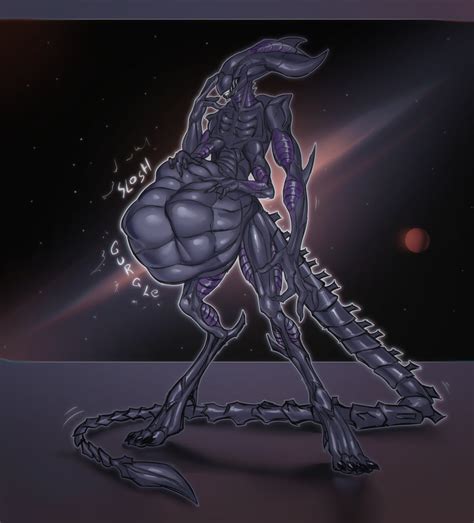 Rule 34 Absurd Res Alien Alien Franchise Anthro Belly Dodosh Female Hi Res Sloshing Belly