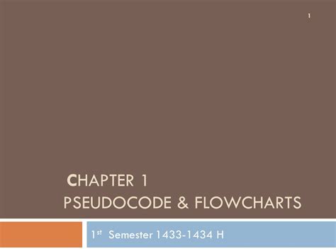 Ppt C Hapter 1 Pseudocode Flowcharts Powerpoint How To Make A