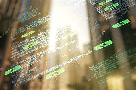 Premium Photo Abstract Virtual Coding Illustration On Modern