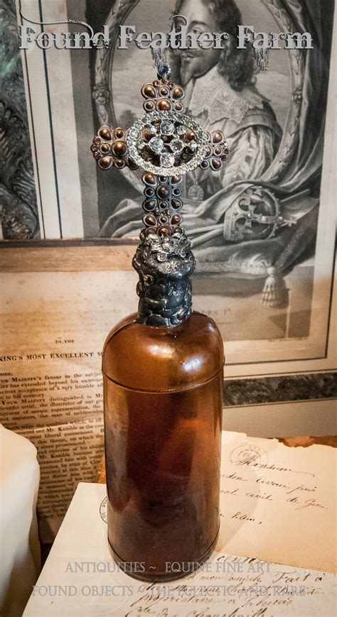 Handmade Antique Glass Cross Bottle Unearthed Artifact Etsy