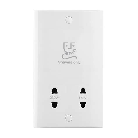 Curved Edge Dual Voltage Shaver Socket