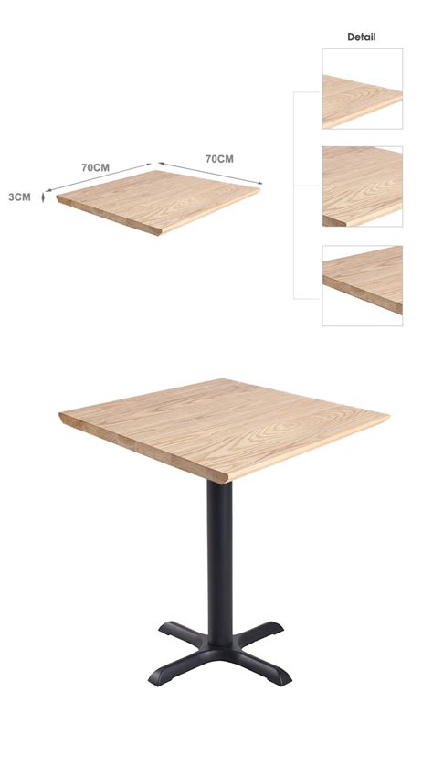 Supply Square Coffee Fireproof Restaurant Dinning Wood Slab Table Top Wholesale Factory