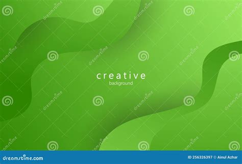 Minimal Abstract Dynamic Green Gradient Color Fluid Liquid Wavy Shape