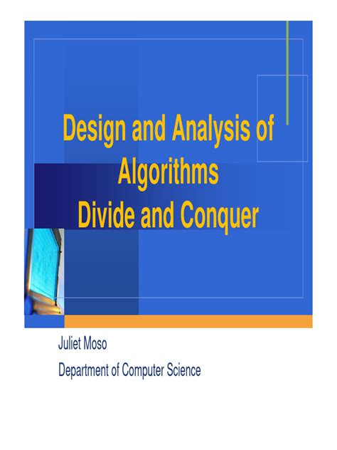 Divide And Conquer Algorithm Guide Pdf Dynamic Programming Mathematical Optimization