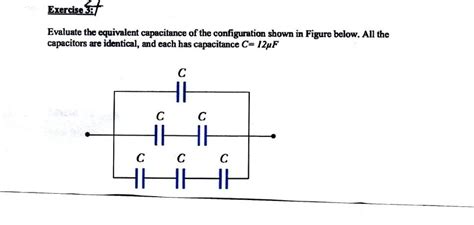 Solved Exercise Evaluate The Equivalent Capacitance Of The Chegg Com
