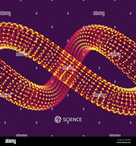 Spiral 3d Vector Illustration Wireframe Connection Structure Abstract Dynamic Background