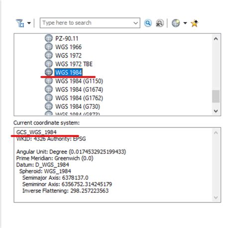 Arcgis Desktop Why Does Arcmap Have Naming Difference With Projections Geographic